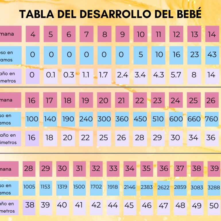 DESARROLLO Y CRECIMIENTO DEL BEBÉ CADA SEMANA – Infogen